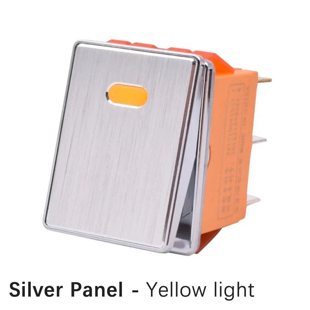 Переключатель YIDIELE Silver Panel Yellow 16А 9-24V ON-ON