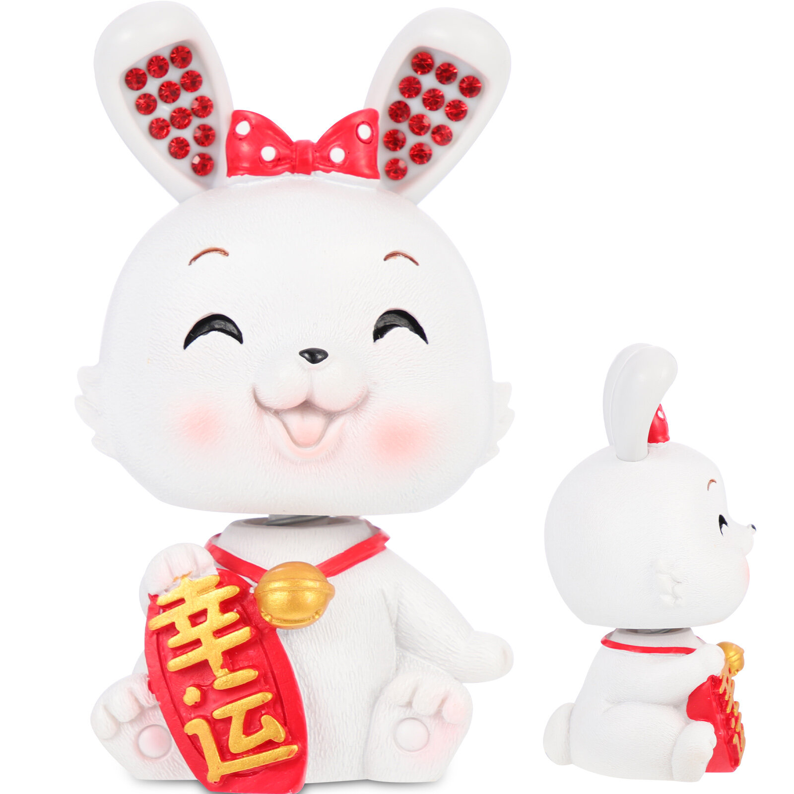 Зодиакальная Фигурка Кролика, Многоцветная, Из Полимерной Глины, Для Украшения Автомобиля, 1 Штука