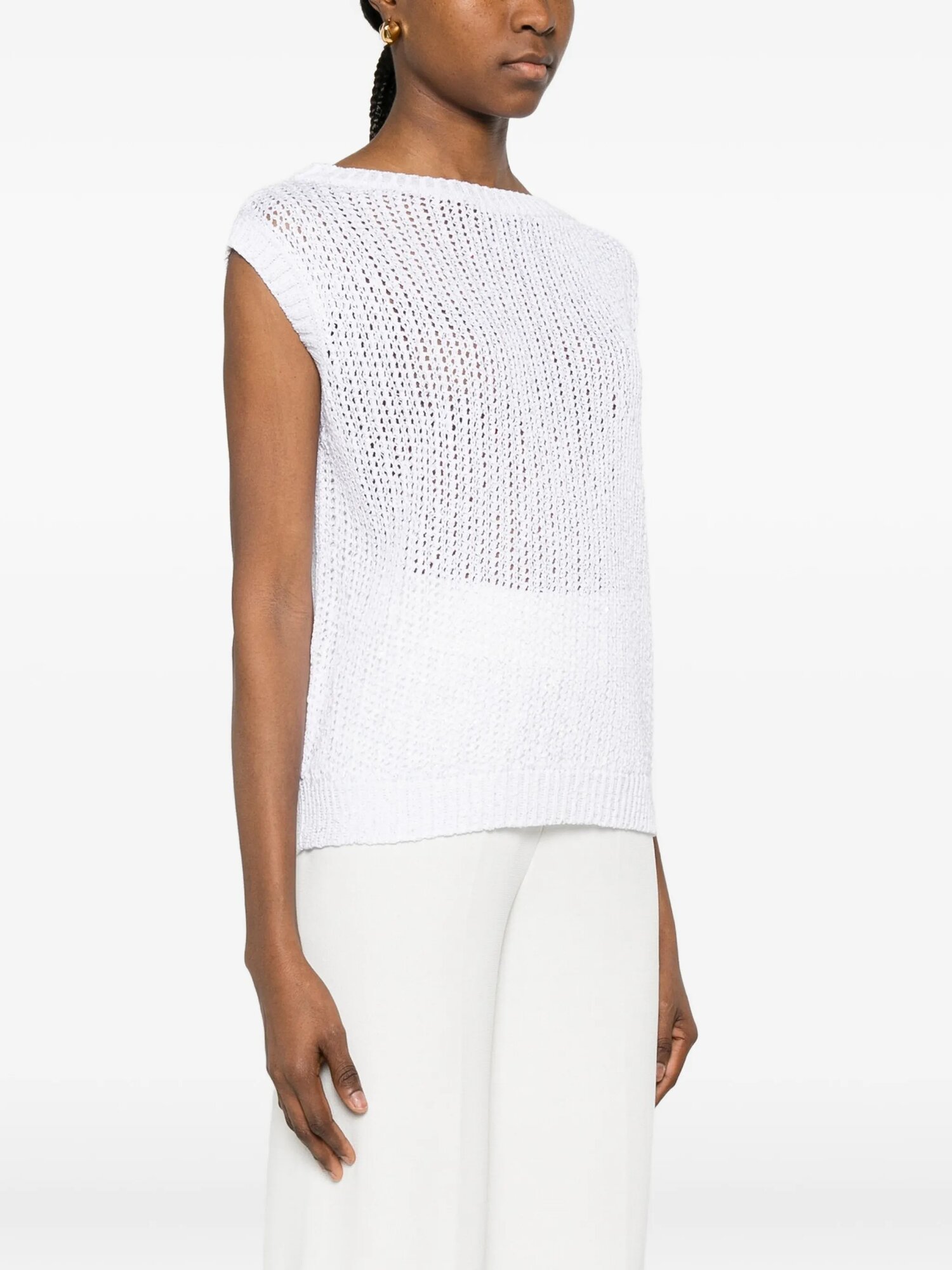 Топ Neera Sequin tank top, размер 42, white — фото 1