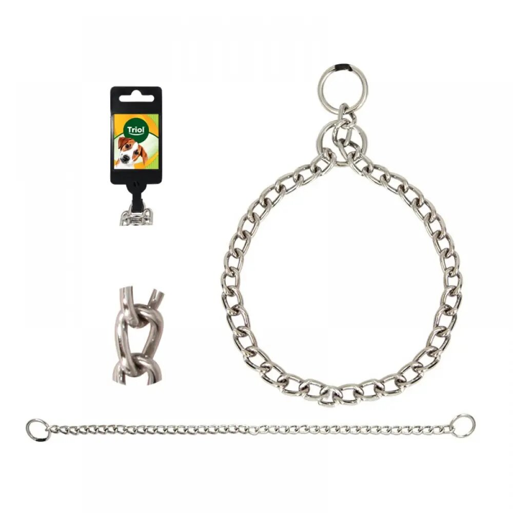 Triol ошейник-удавка однорядный 4,0 х 665 мм, металл, для дрессировки