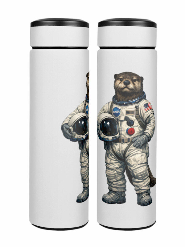 Термос «Выдра Космонавт NASA» (белый)