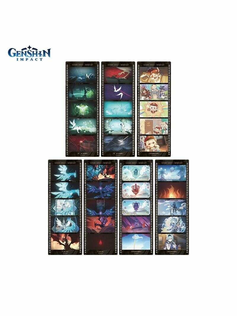Набор закладок A Glimpse Of The World Imitation Film Bookmark Set Mondstadt 6975213683545