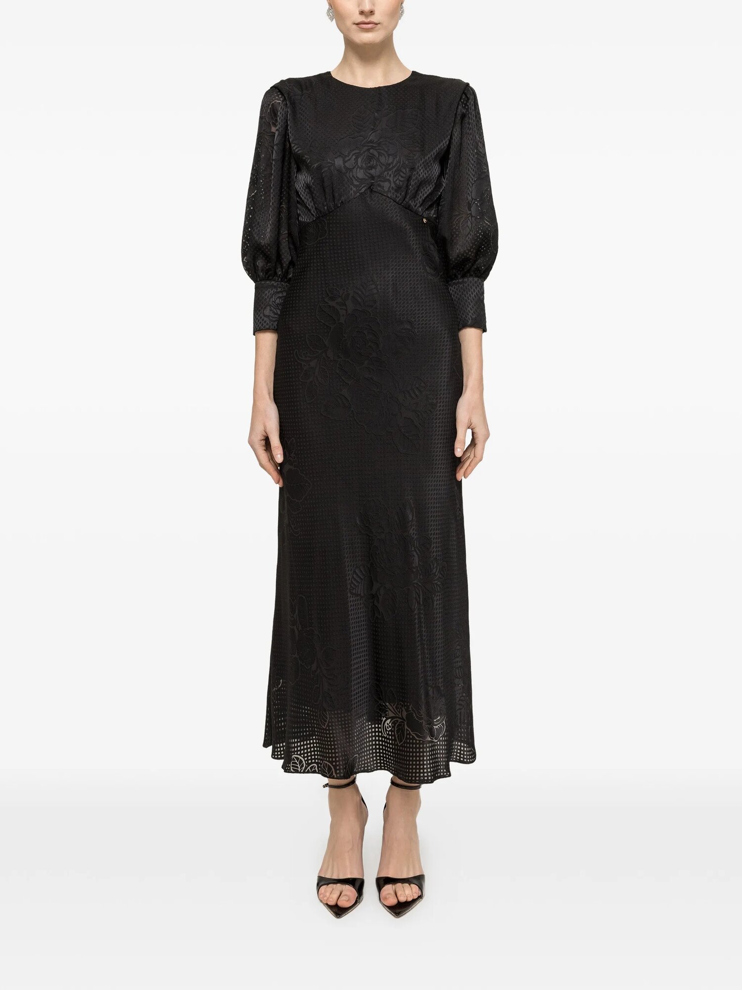 Платье Nissa Puff-sleeve midi dress, размер 38 — фото 1