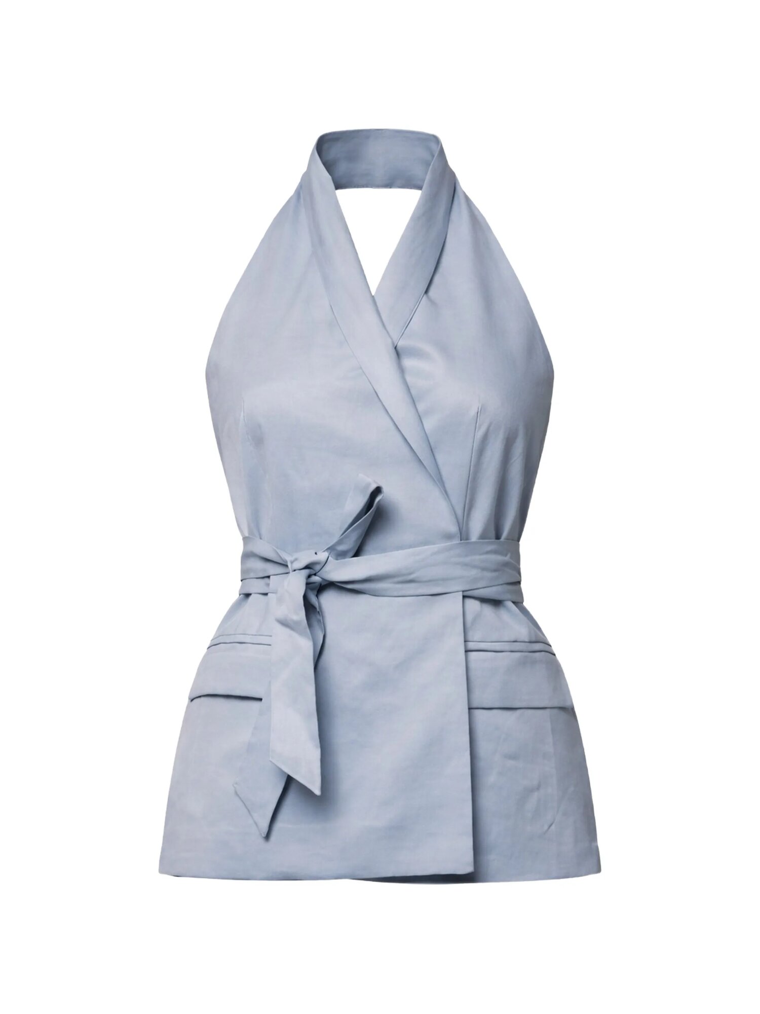 Топ Halterneck belted vest