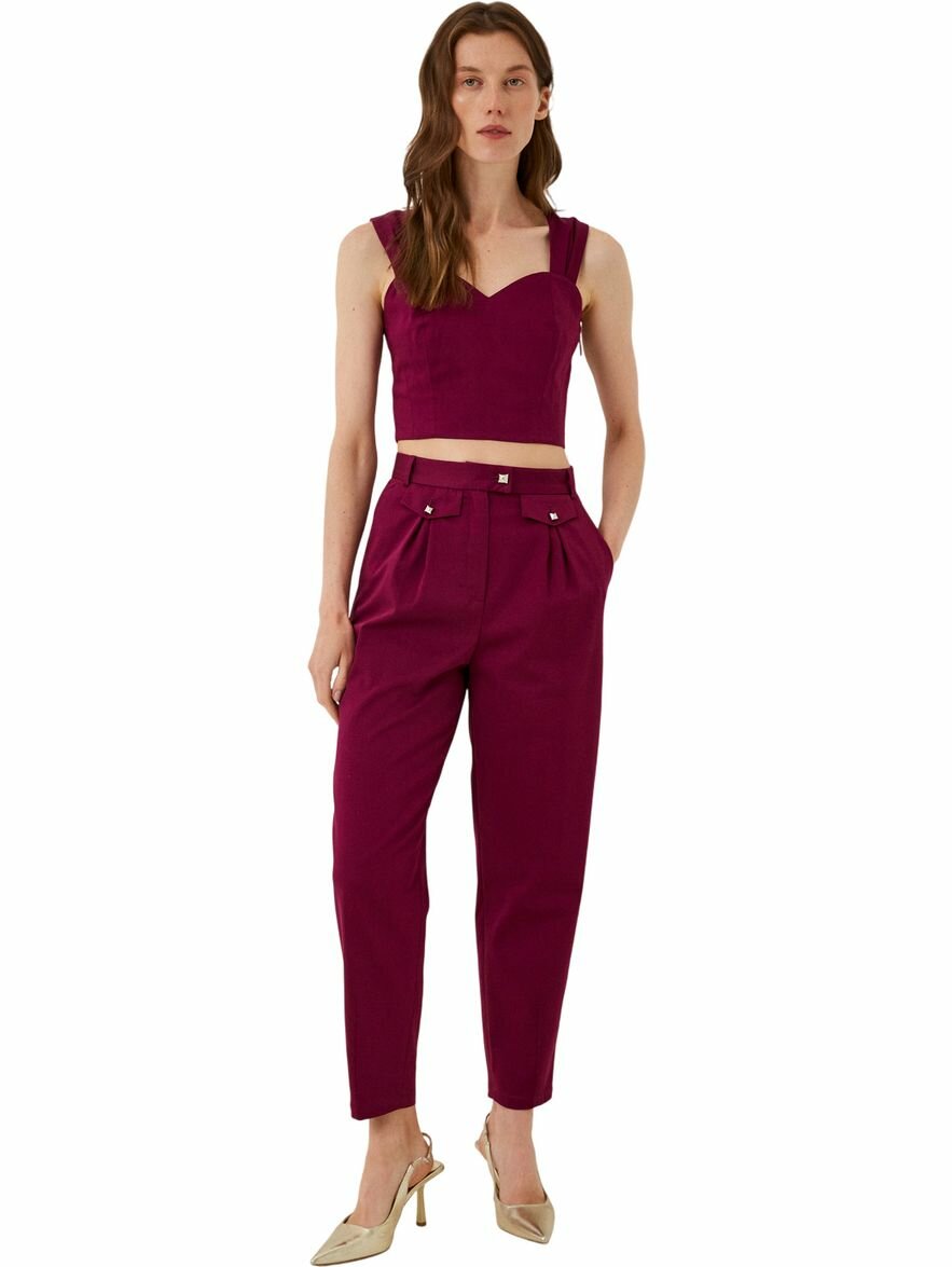 Брюки бананы B.L.E.S. Trousers Shape, размер 46, розовый, — фото 1