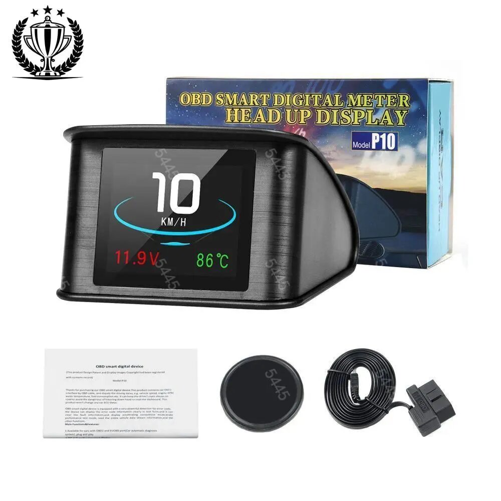 Компьютер бортовой универсальный для установки на приборную панель с подключением OBD-II