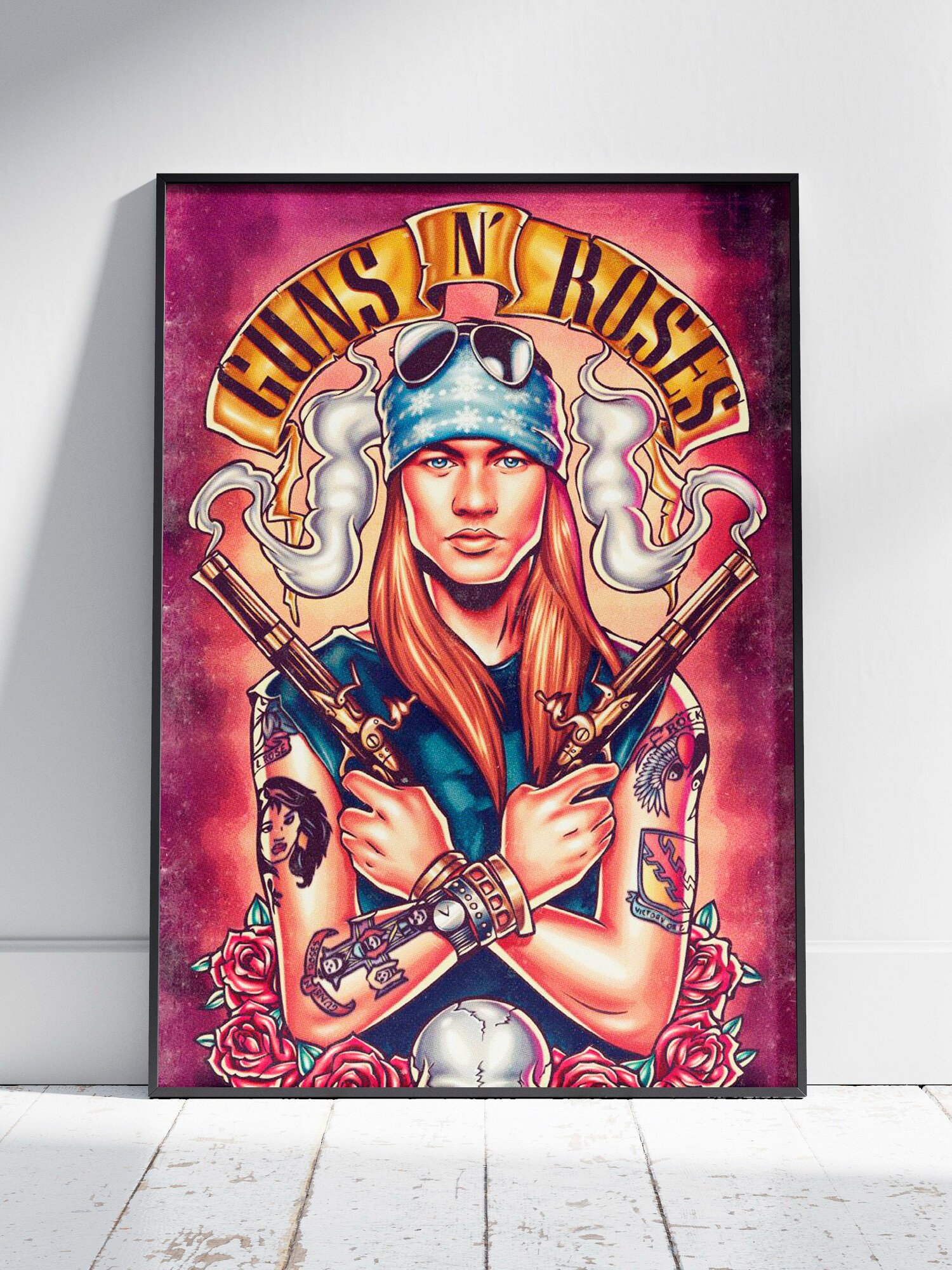 Плакат на стену для интерьера Ганс н Роузес (Guns N Roses 6) - Постер по музыке и артисту формата A4 (21x30 см)