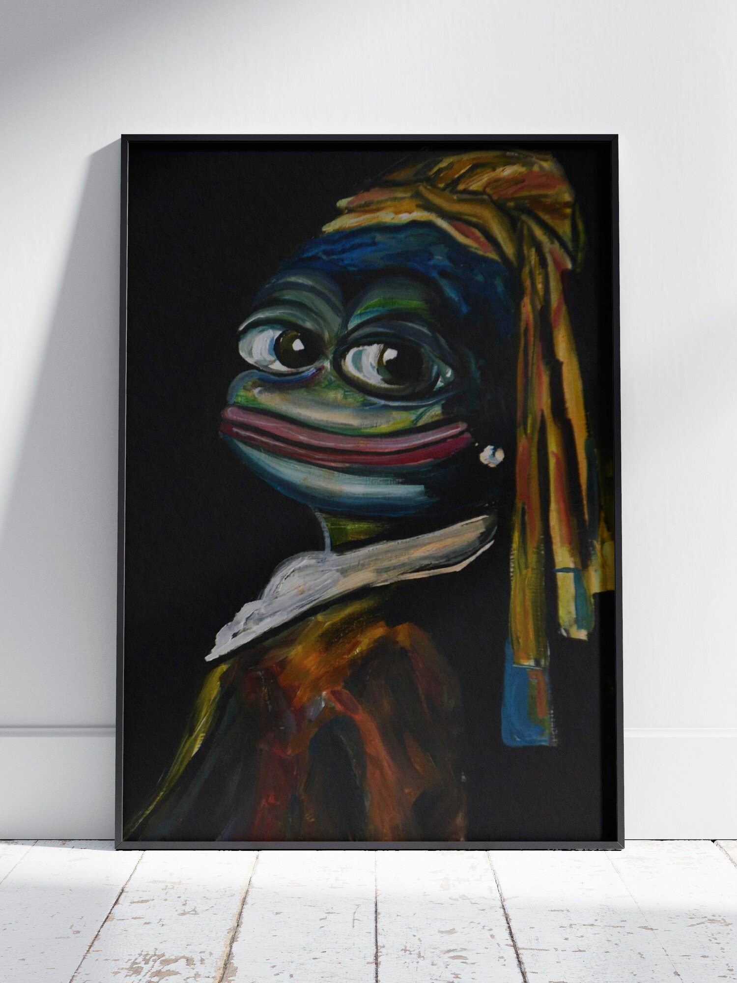 Плакат на стену для интерьера Лягушка Пепе (Pepe The Frog 18) - Постер по интернет мему формата A4 (21x30 см)