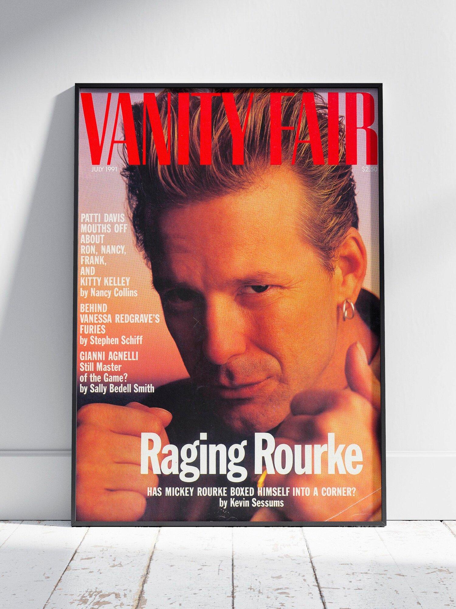 Плакат на стену для интерьера Микки Рурк (Mickey Rourke 16) - Постер по актеру фильма, кино, сериала формата A4 (21x30 см)