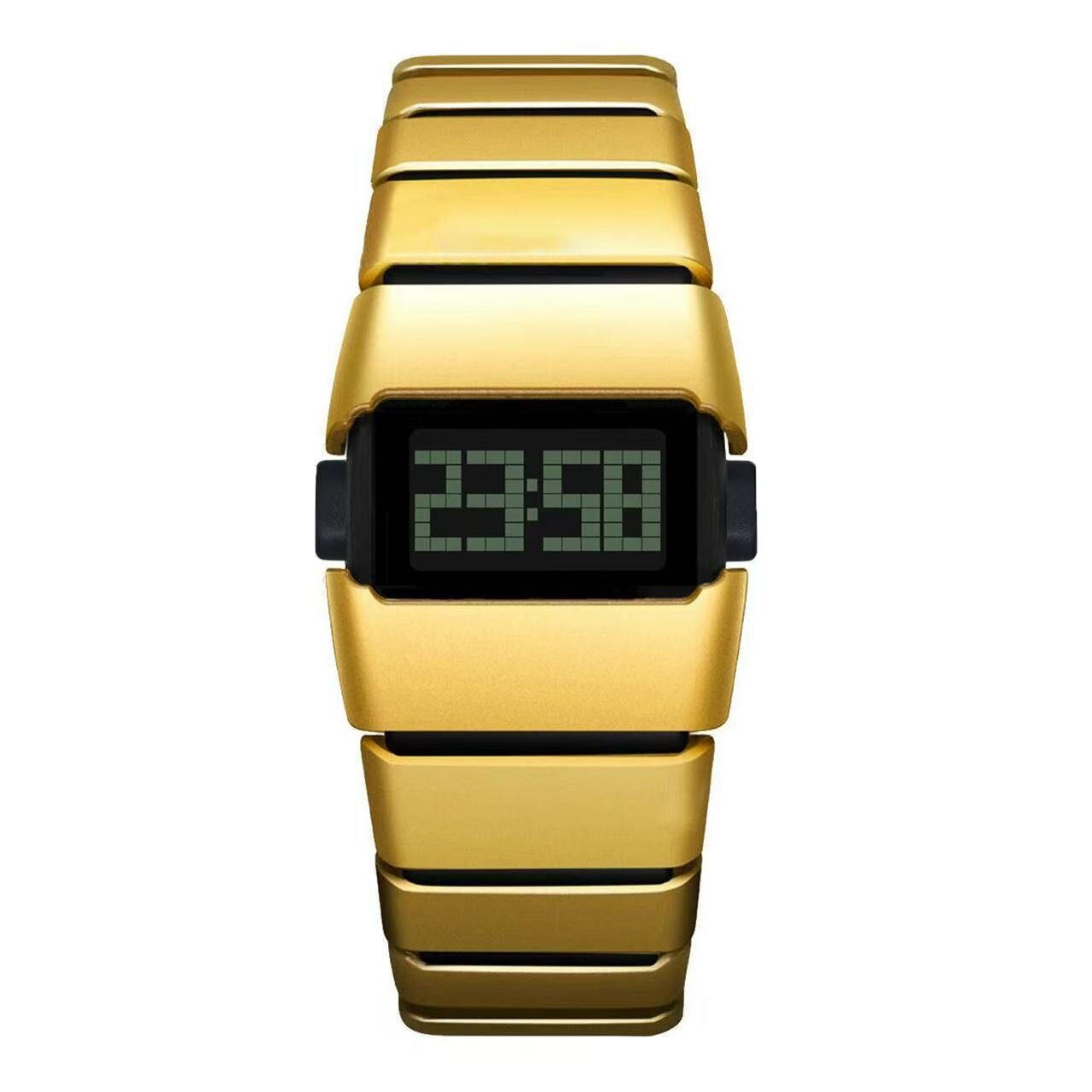 Светящиеся электронные часы в ретро-стиле миллениалов, нишевый индивидуальный стиль, модные ностальгические наручные часы.