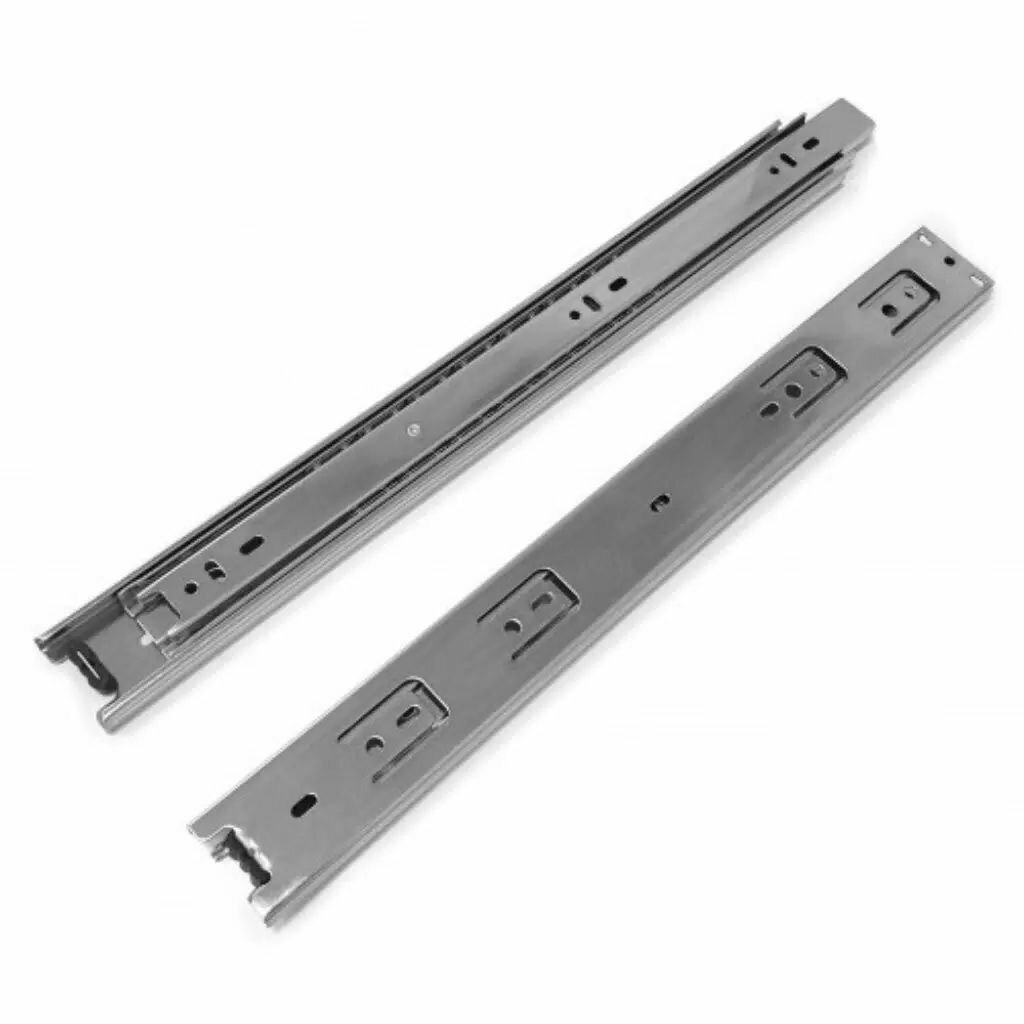 Направляющая шариковая StahlBuro 14 дюймов 350х45 мм, комплект 2 штуки, цвет хром, артикул 15 929 для мебели