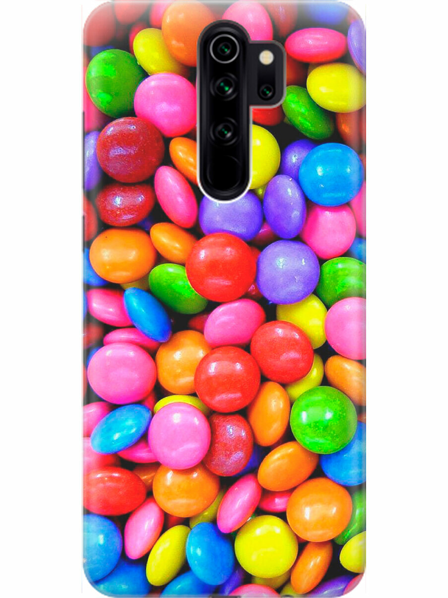 Накладка Transparent для Xiaomi Redmi Note 8 Pro с принтом "Цветные драже"