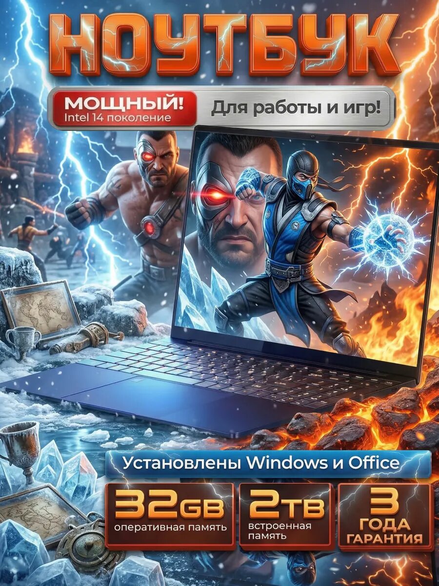 Ноутбук HiGH TECH R510 Intel H-Series RAM 32GB / SSD 2048GB