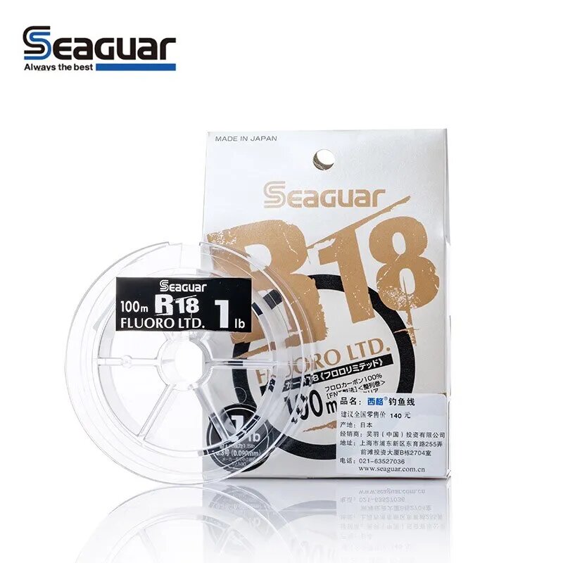 Seaguar R18 Silver Label Леска 5-20LB, 0.37mm, 100M