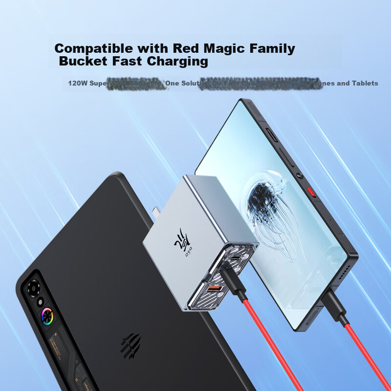 Deuterium Blade 120W трехпортовый GaN зарядное устройство с поддержкой PD45W для iPhone 11 Pro+/10S Pro+/E-Sports