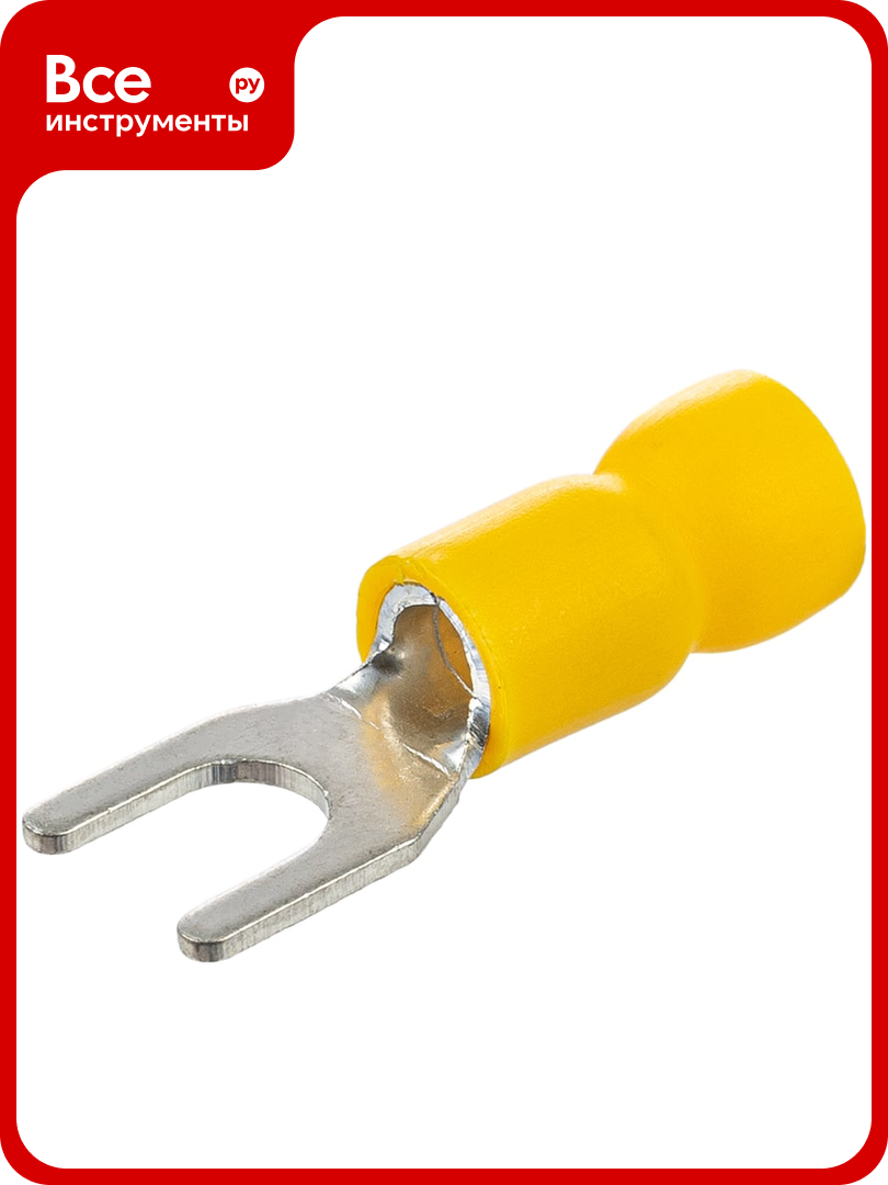 Наконечник TDM ELECTRIC вилочный изолированный НВИ с легким вводом проводника 6,0-5 100 шт SQ0503-0208