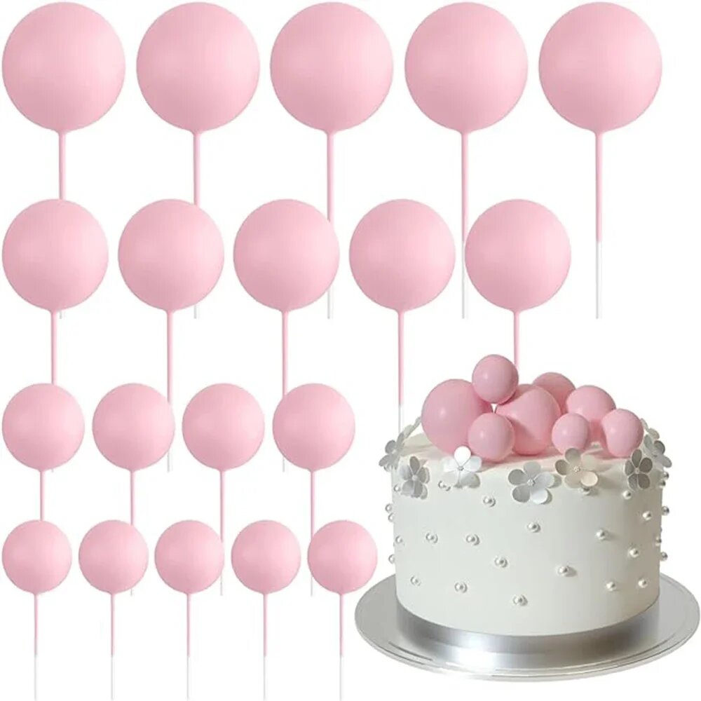 Розовые шарики для торта 20 шт, Pastel Pink