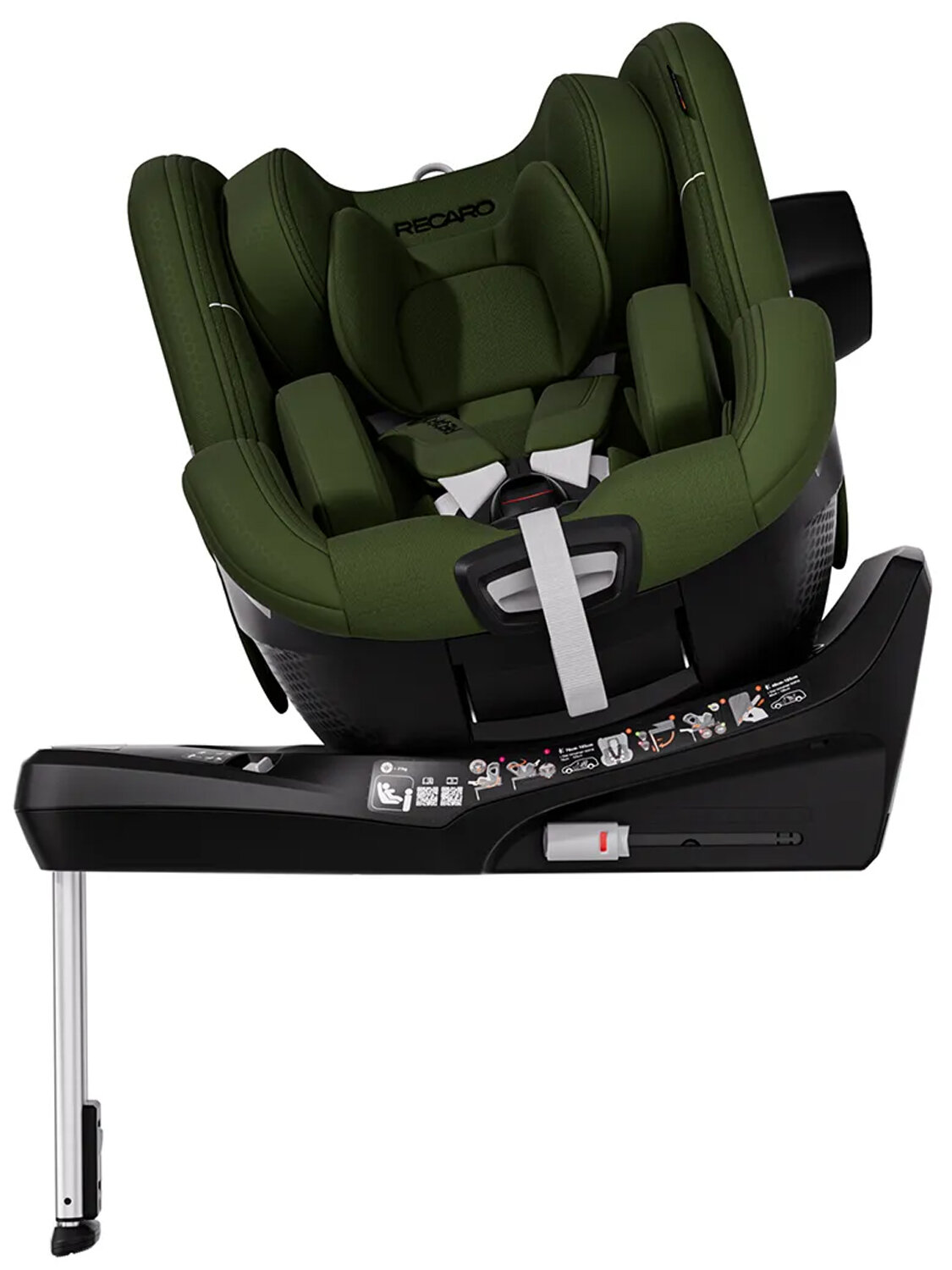 Автокресло 0+/1 RECARO Toron 1, зеленый (epic green), вес 0-18кг, рост 40-105см, с рождения до 4лет, поворотное, ISOFIX