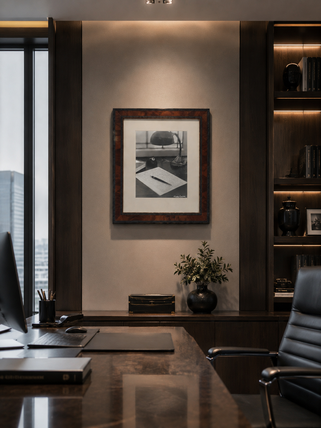 Интерьерная картина G&C Interiors "Творческий кабинет", дерево, в раме, 43 см х 37 см — фото 1