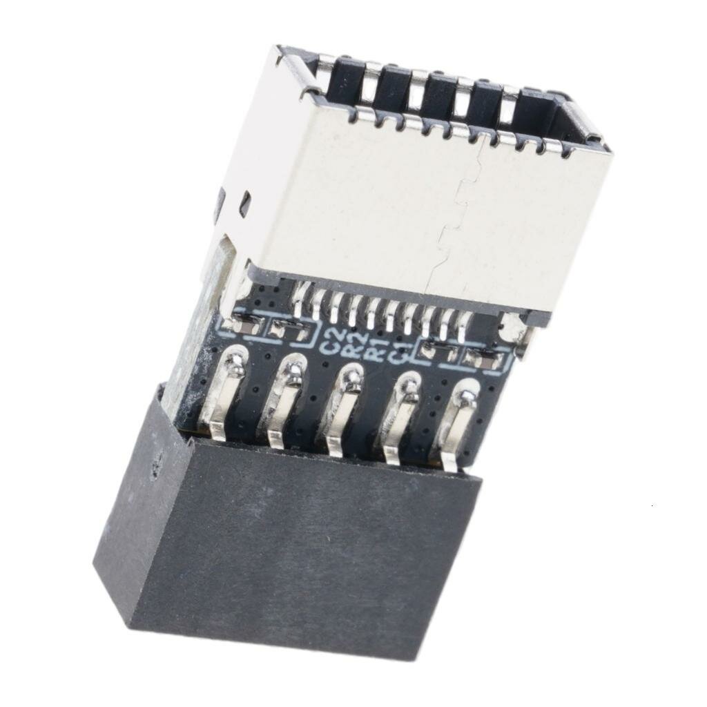 Адаптер USB 2.0: 9-контактный разъём материнской платы → гнездо USB Type-C (20 контактов)