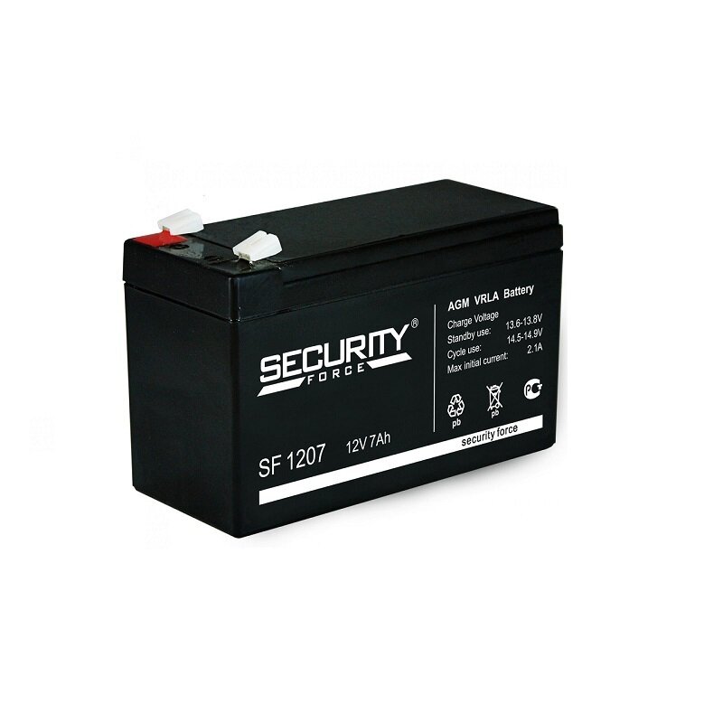 Универсальный аккумулятор Security Force SF 1207 (12V 7Ah) AGM VRLA