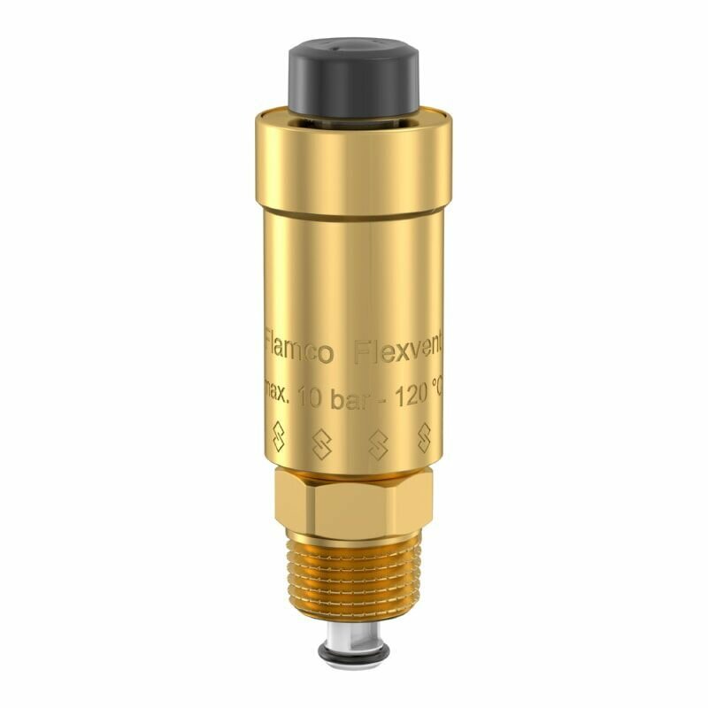 Автоматический воздухоотводчик прямой 1/2" НР Flamco с отсечным клапаном