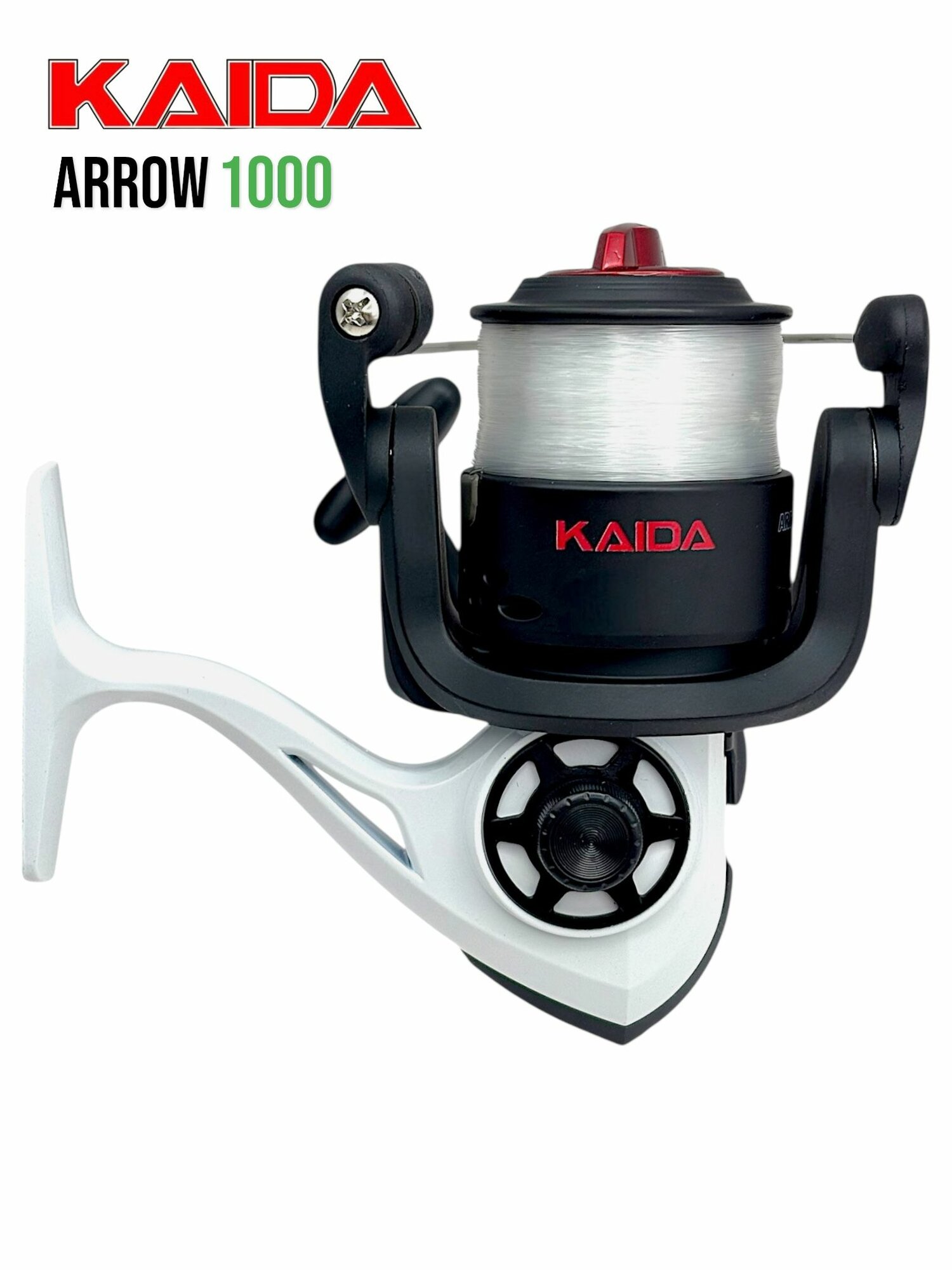 Катушка c леской Kaida ARROW 1000 на спиннинг, для удочки, донку, фидер кайда