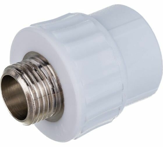 Комбинированная муфта VALFEX PP-R белая, 25х1/2 дюйма НР 2шт