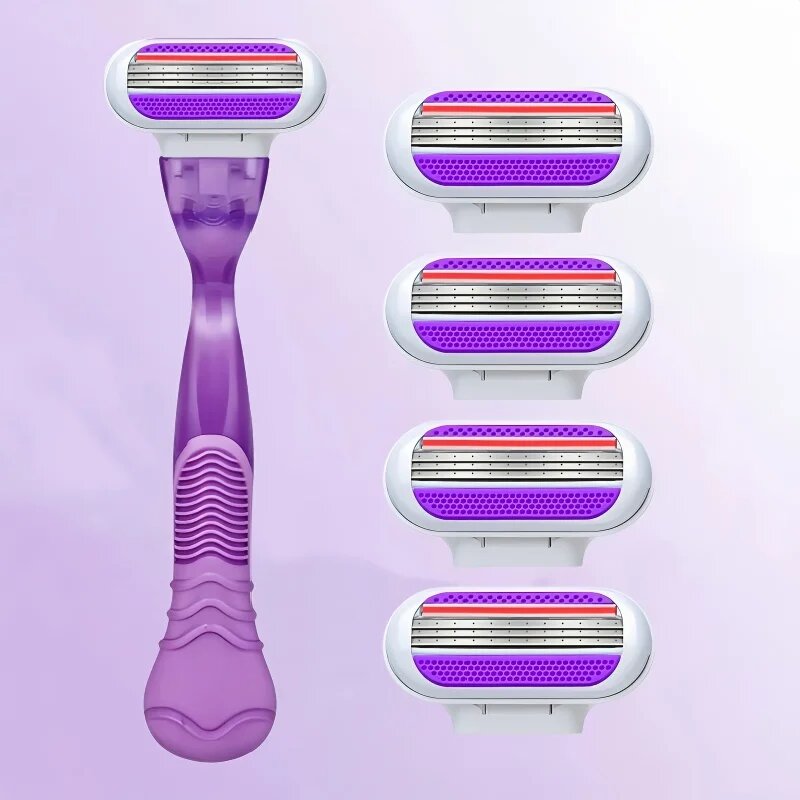 Бритва для женщин с 5 лезвиями 1 handle 4 blades