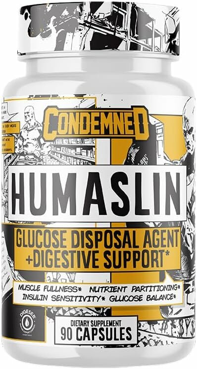 Бустер инсулина + поддержка пищеварения Condemned Labz HumaSlin, 90 капсул из США