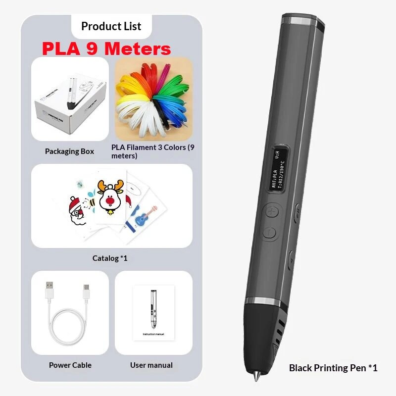 NVPONE 3D Printing Pen OLED Черный, black