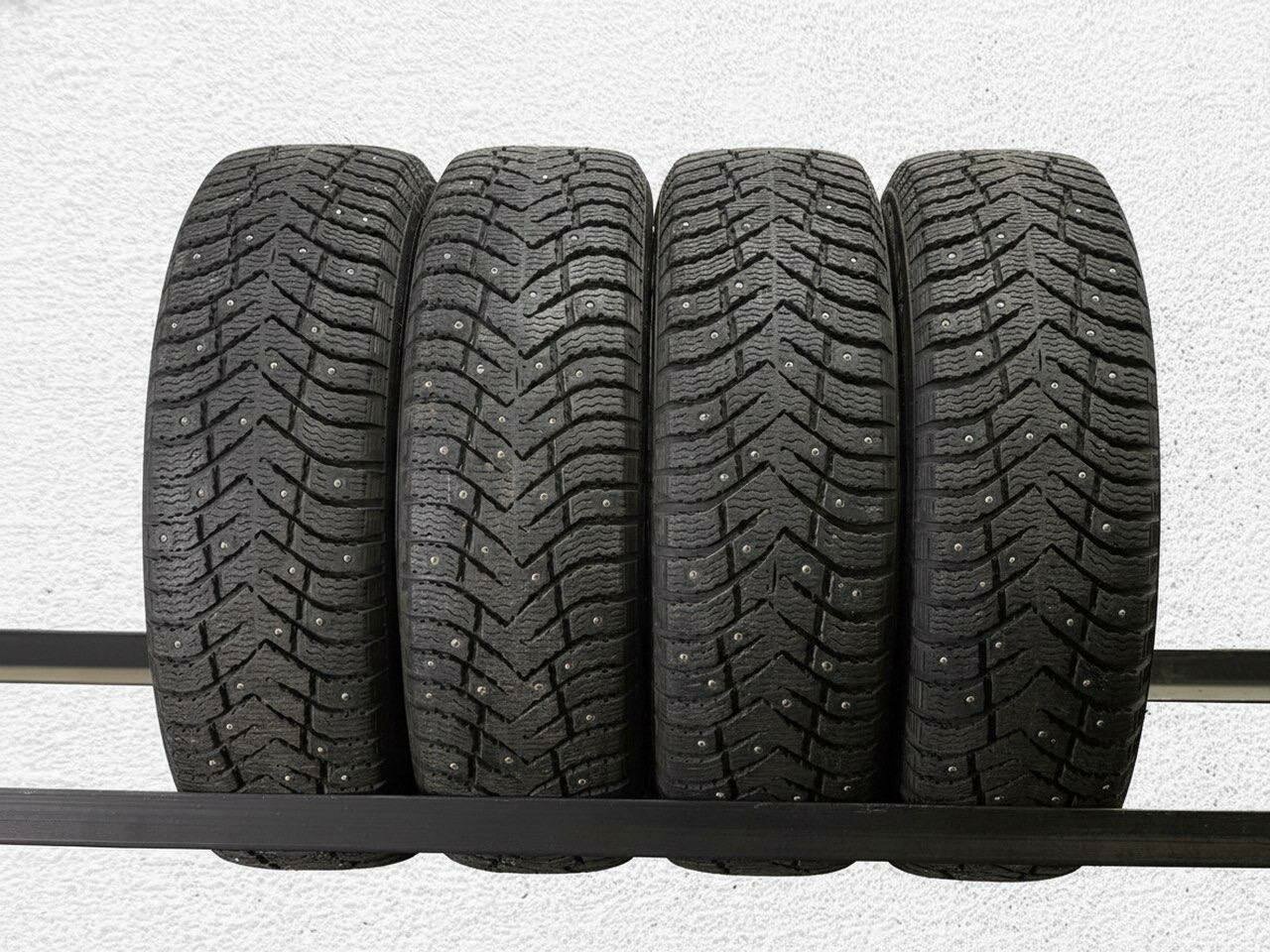 Комплект (4 шт) зимних БУ шин шипованные Cordiant Snow Cross 2 195/65 R15 10.0% износ PT0009900 TSB050678