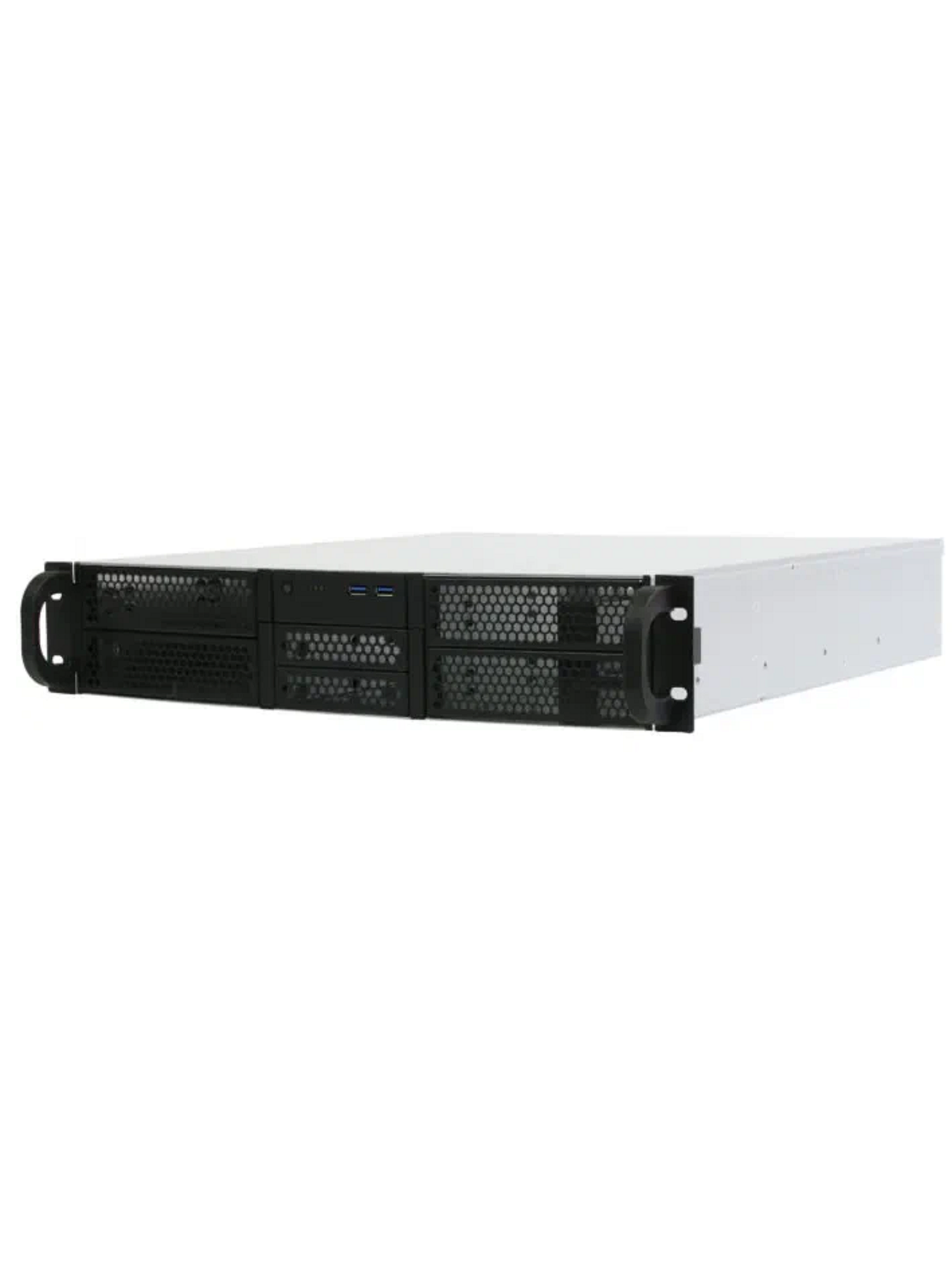 Корпус серверный 2U Procase RE204-D4H2-FA-55 4x5.25+2HDD, черный, без блока питания, глубина 550мм, ATX 12"x9.6"