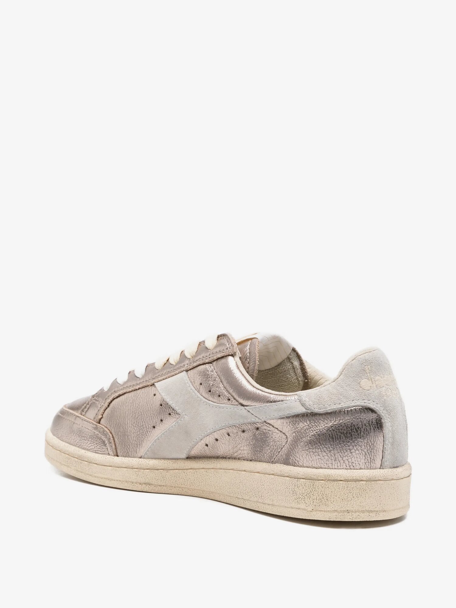 Кроссовки Diadora Metallic-effect leather sneakers, размер 5 — фото 1