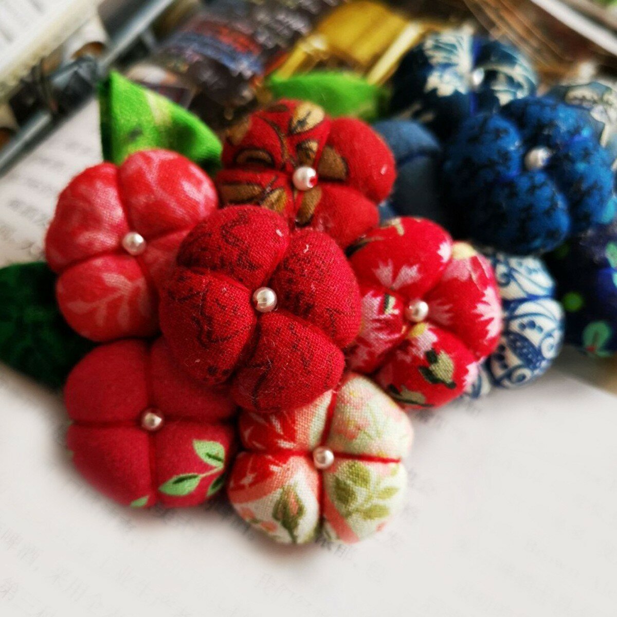 Брошь-шар ручной работы для DIY, неподготовленный комплект с красной ватой, диаметр 5 см