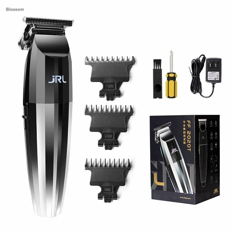 Машинка для стрижки jRL 2020T +3 насадки-гребня, черный, серебристый