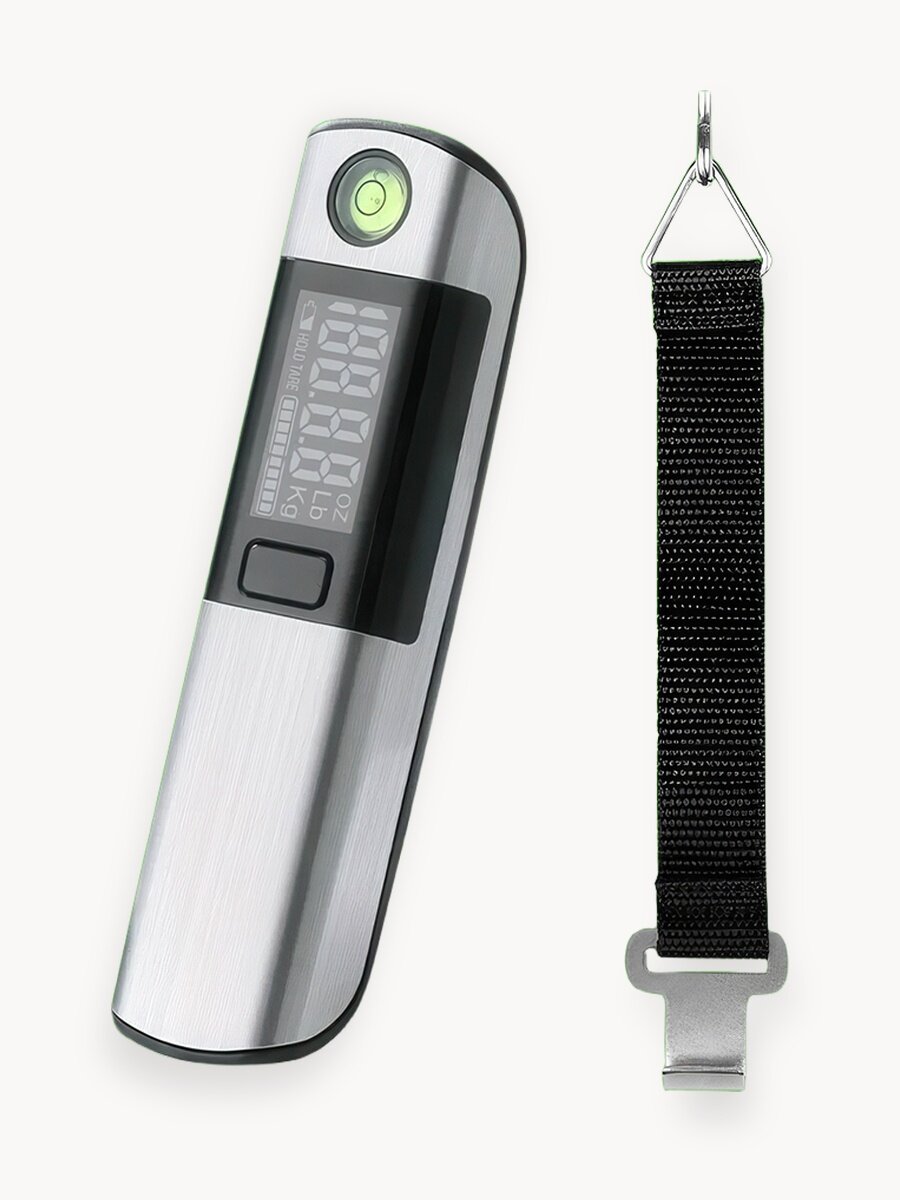 Весы для багажа "Самоварыч. РФ" HYE0907, электронные, с рулеткой, ЖК-дисплей, серые