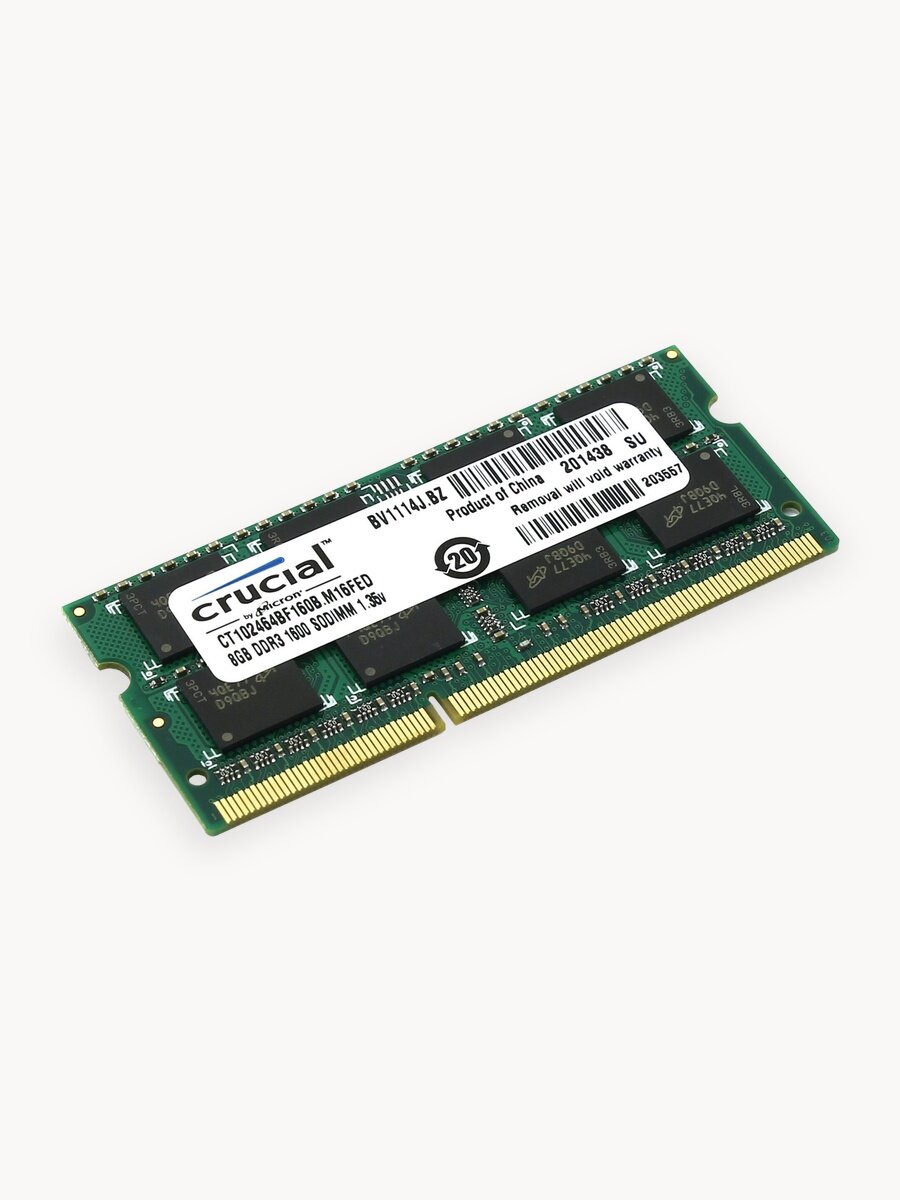 Оперативная память SODIMM 8Gb (DDR3L 1600MHz)*Crucial*CT102464BF160B