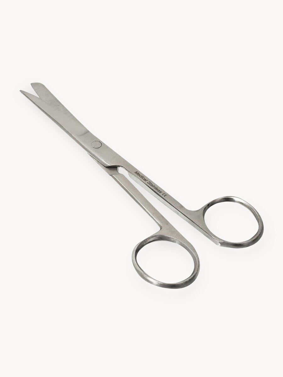 Ножницы бытовые (канцелярские) многофункциональные, сталь, двухсторонняя заточка, длина 14 см,