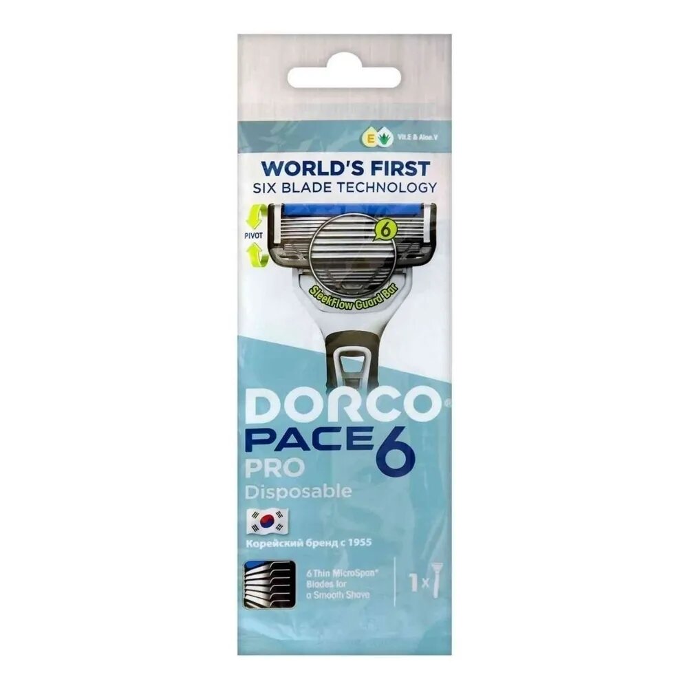 Бритвенный станок Dorco Pace Pro 6 лезвий 1 шт