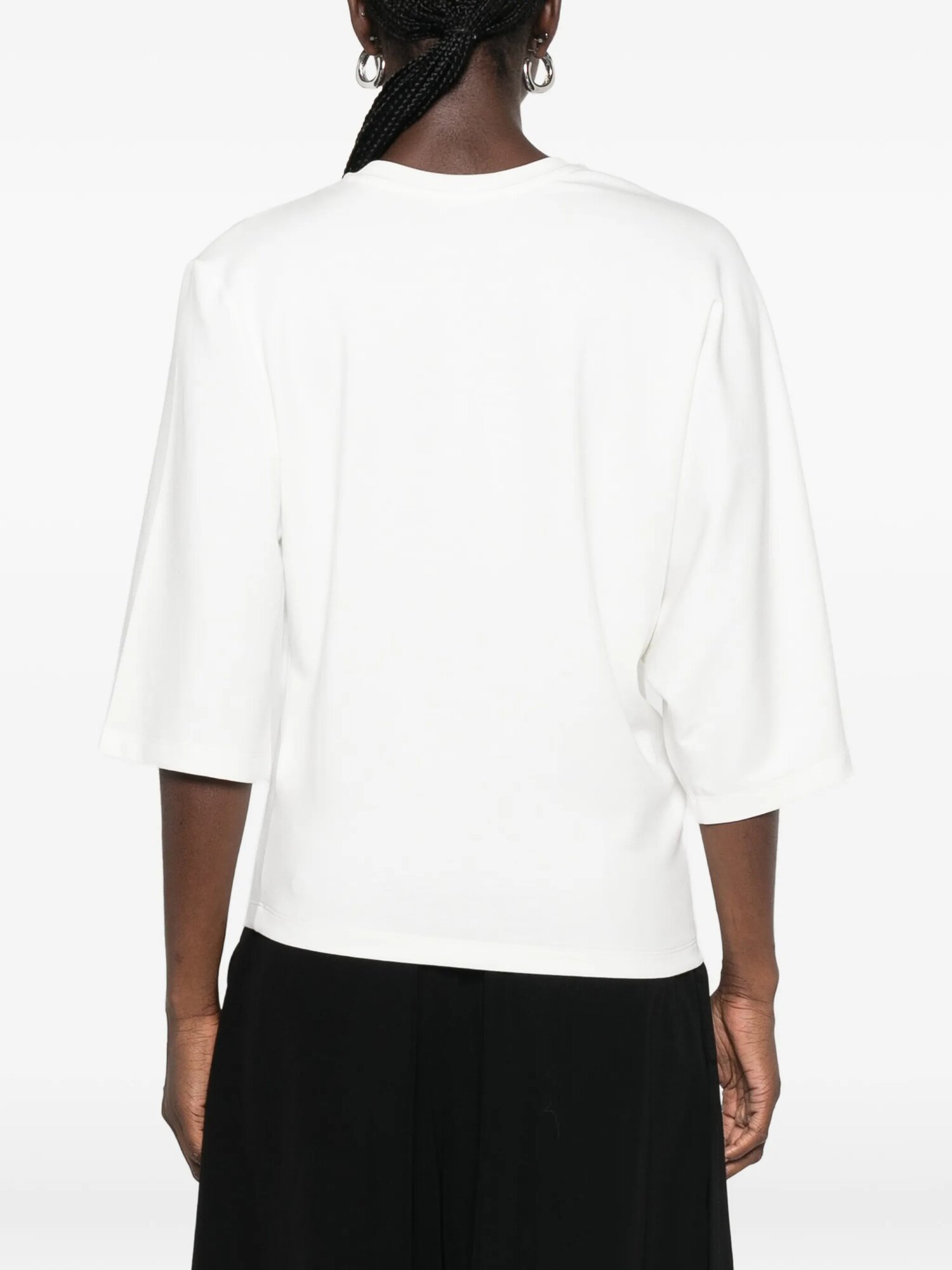 Свитер ELEH Draped short-sleeve sweater, размер 44, , белый — фото 1