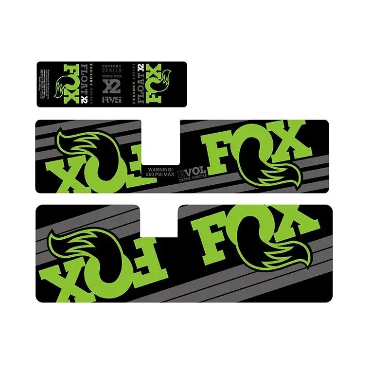 Набор наклеек FOX Float X2 Factory Series для вилки, водонепроницаемый винил, для Green Grey