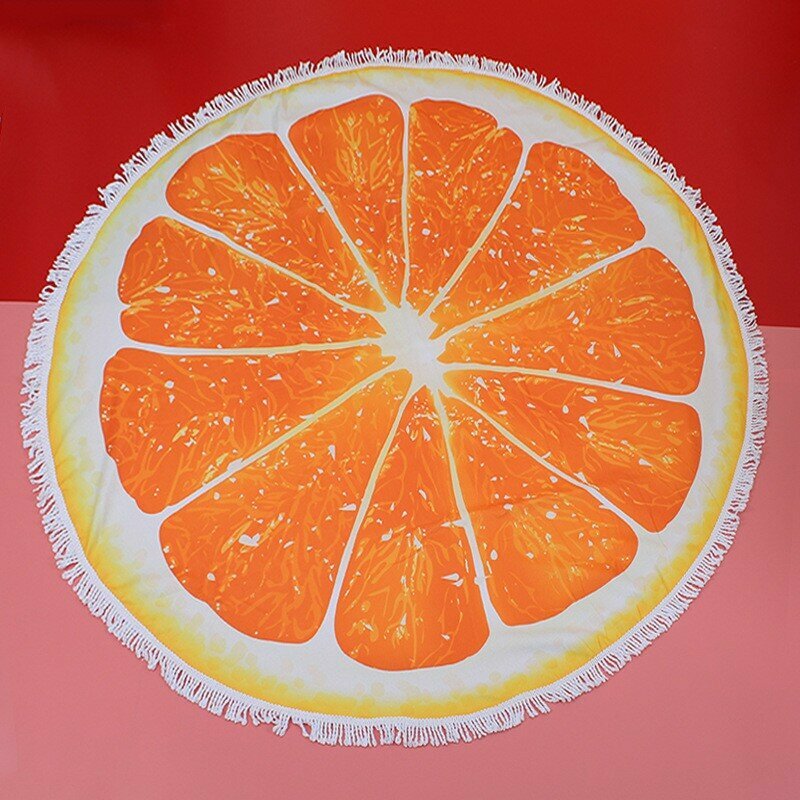 Производитель круглых пляжных полотенец продает новые длинные 1.5m с кисточками, экспортные супермягкие волокна, быстро сохнущие печатные банные полотенца