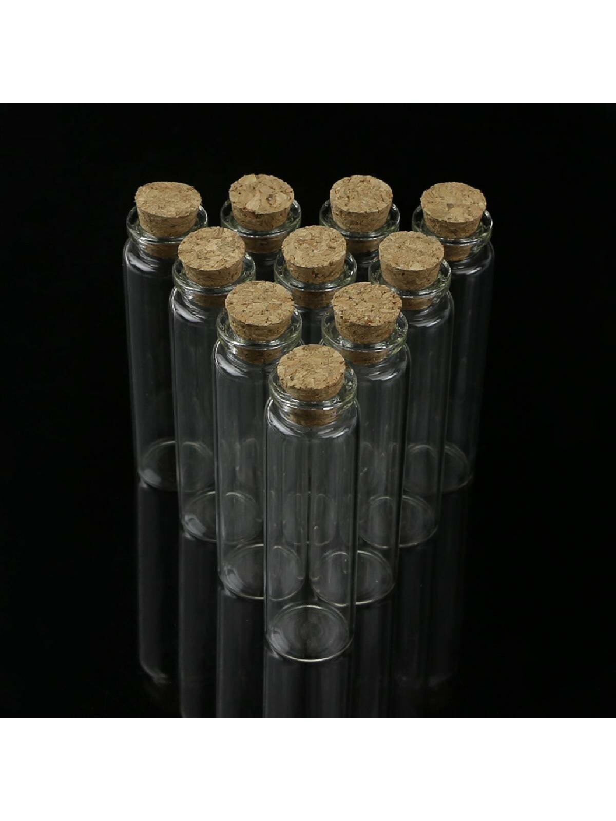 10шт Мини-Бокал для Бутылки Желаний Флакон с Пробковой Пробкой Подвеска Для Хранения 20 мл