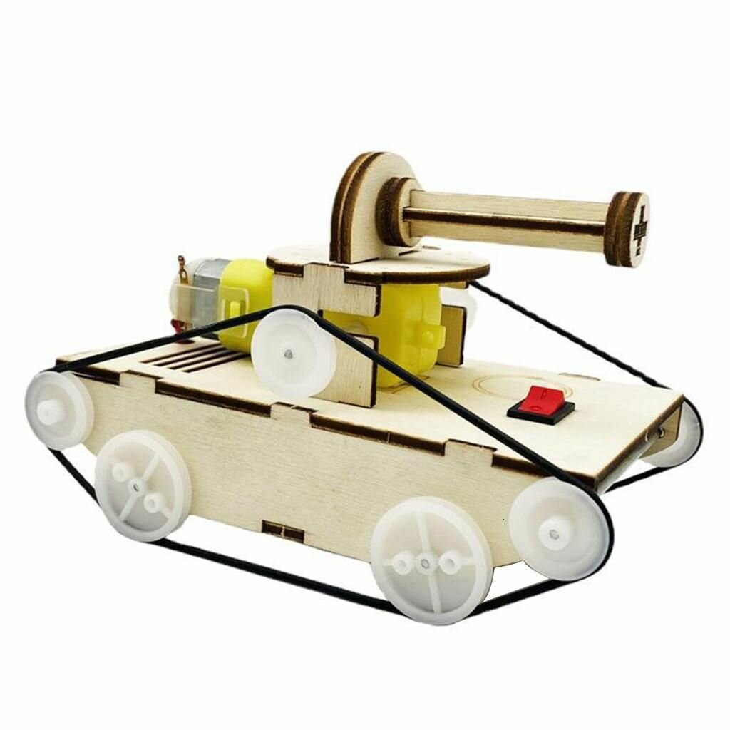 Деревянный 3D-конструктор Танк