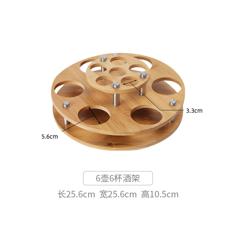 Бамбуковая и деревянная стойка для чашек с пулями Стойка для чашек с ликером Деревянная стойка для хранения вина Стойка