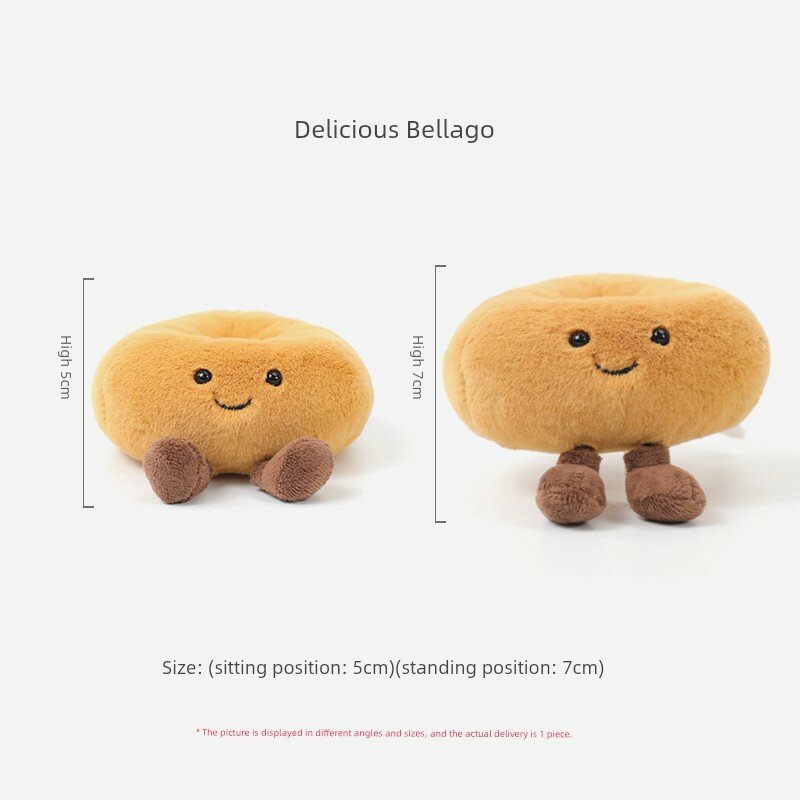 Мягкая игрушка RECUR Yueku Gourmet: плюшевая кукла-тортик, бургер, картофель фри – подарок на день рождения Вкусные