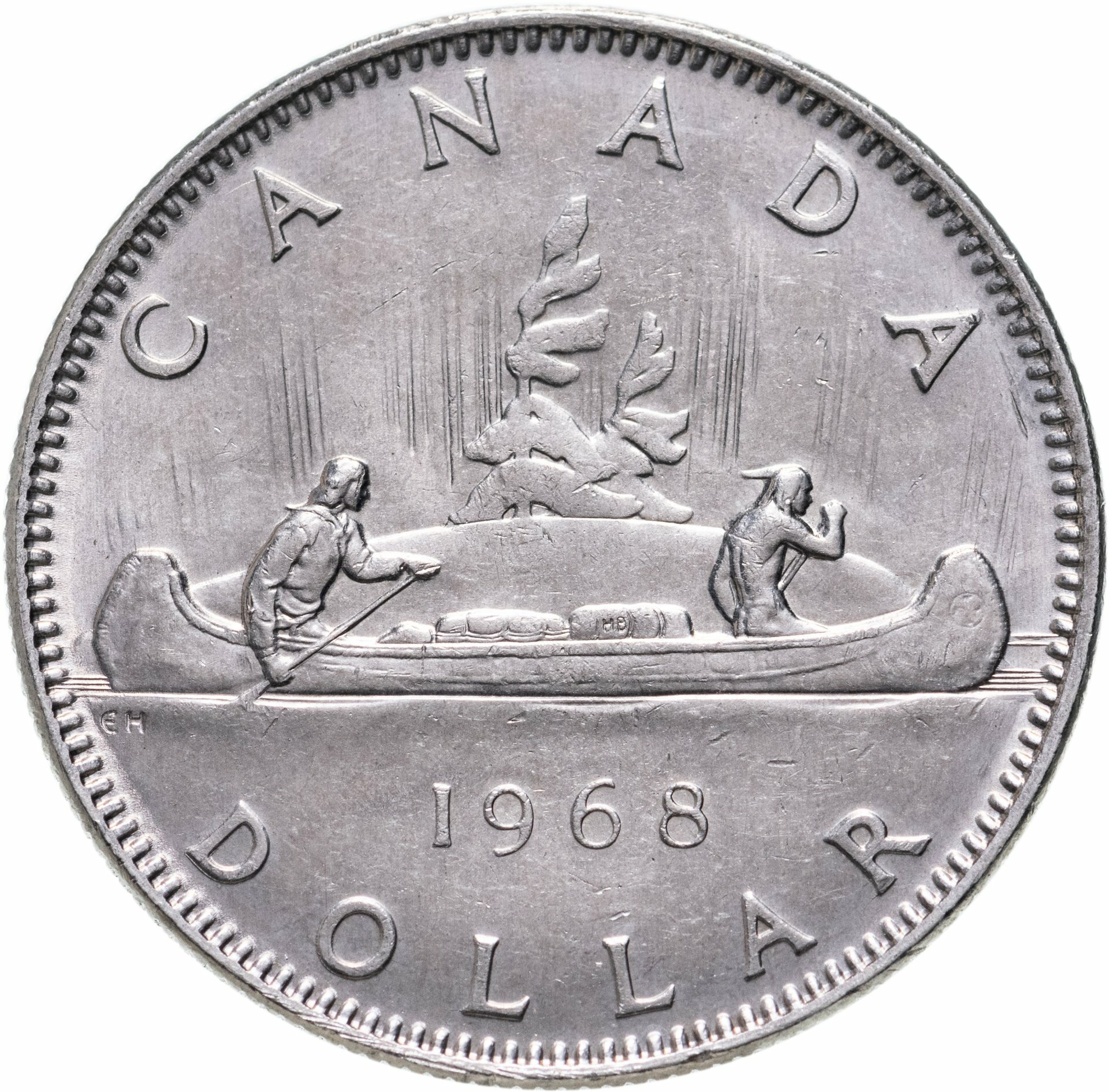 Канада 1 доллар dollar 1968, Никель, в сохранности XF