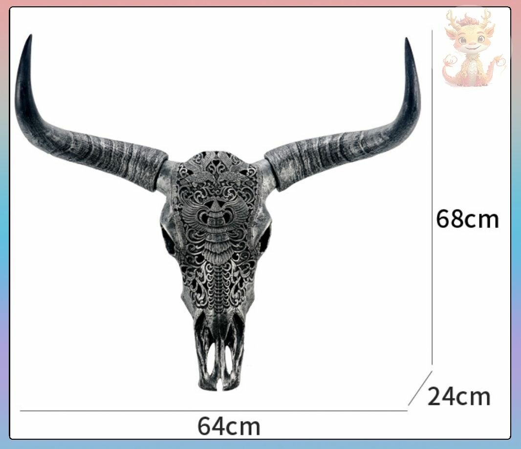 Хэллоуин имитация головы коровы, творческая скульптура из смолы-LN251014