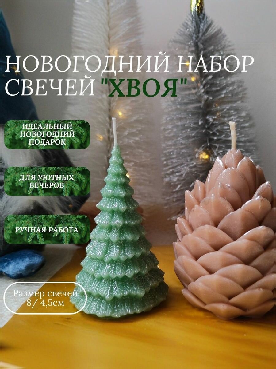 Новогодний набор свечей Хвоя